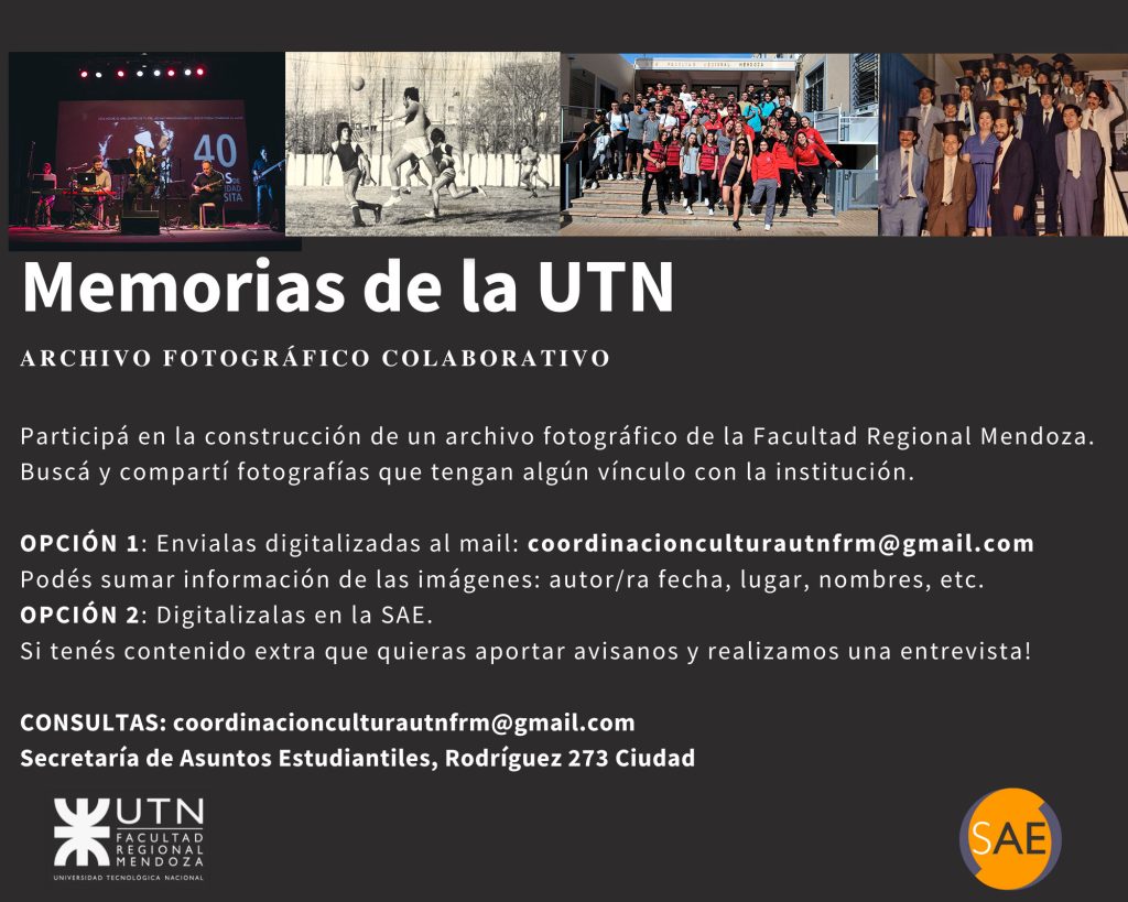 CONVOCATORIA: MEMORIAS DE LA UTN, ARCHIVO FOTOGRÁFICO COLABORATIVO ...
